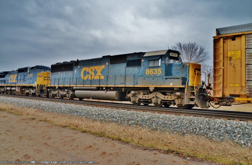 CSX 8635 is in the 3rd row seat.
